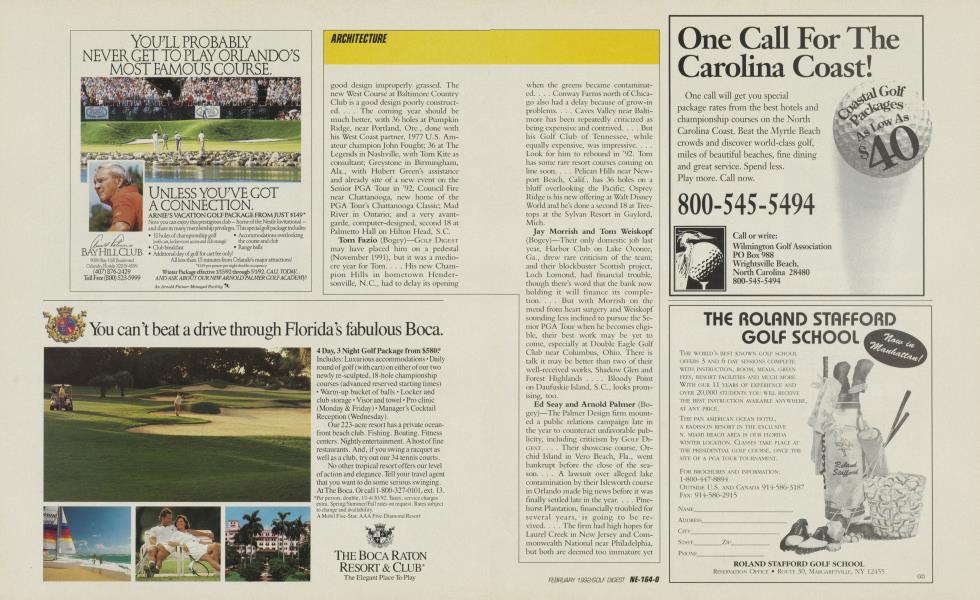 THE BOCA RATON RESORT & CLUB | Golf Digest | FEBRUARY 1992