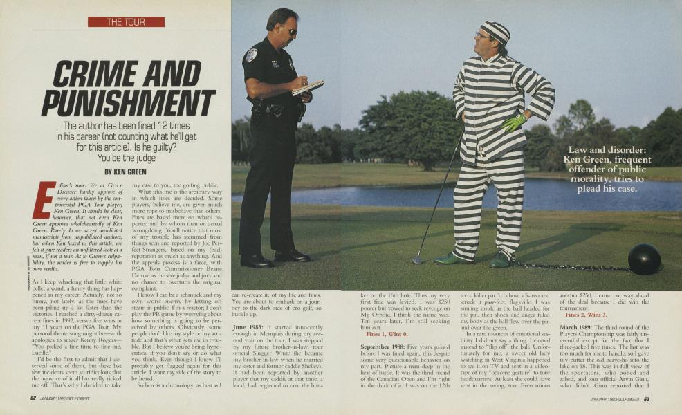 CRIME AND PUNISHMENT | Golf Digest | JANUARY 1993