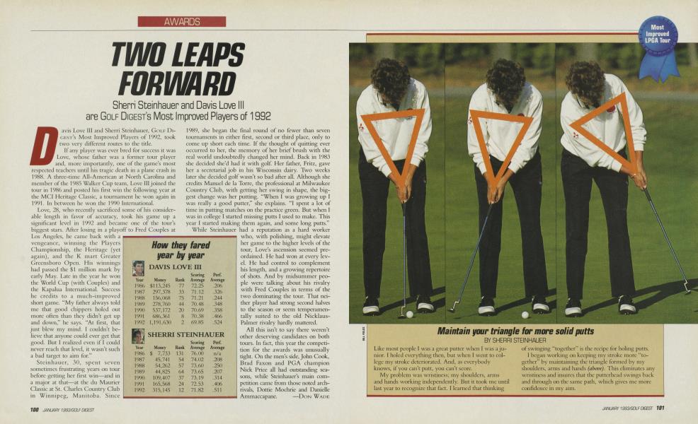 TWO LEAPS FORWARD | Golf Digest | JANUARY 1993