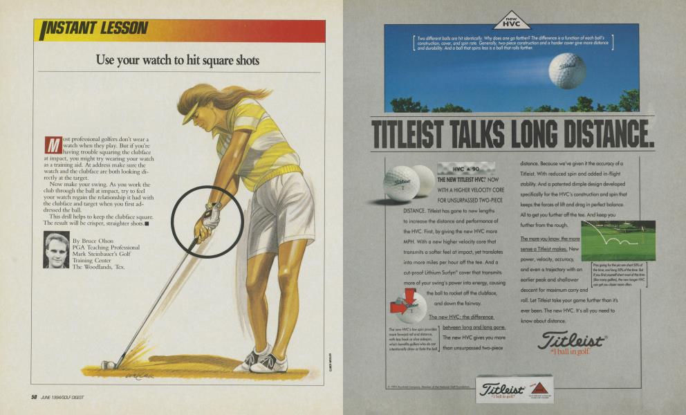 Use your watch to hit square shots | Golf Digest | JUNE 1994