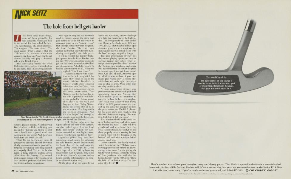 The hole from hell gets harder | Golf Digest | JULY 1995
