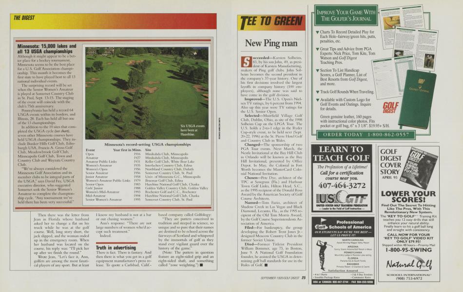 New Ping man | Golf Digest | SEPTEMBER 1995