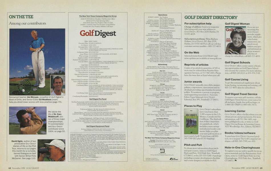 GOLF DIGEST DIRECTORY | Golf Digest | NOVEMBER 1998