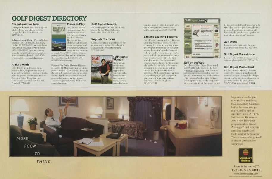 GOLF DIGEST DIRECTORY | Golf Digest | OCTOBER 2000