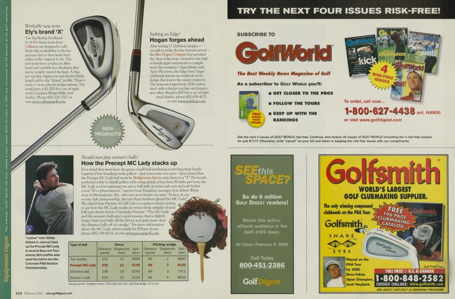Equipment Digest | Golf Digest | FEBRUARY 2001