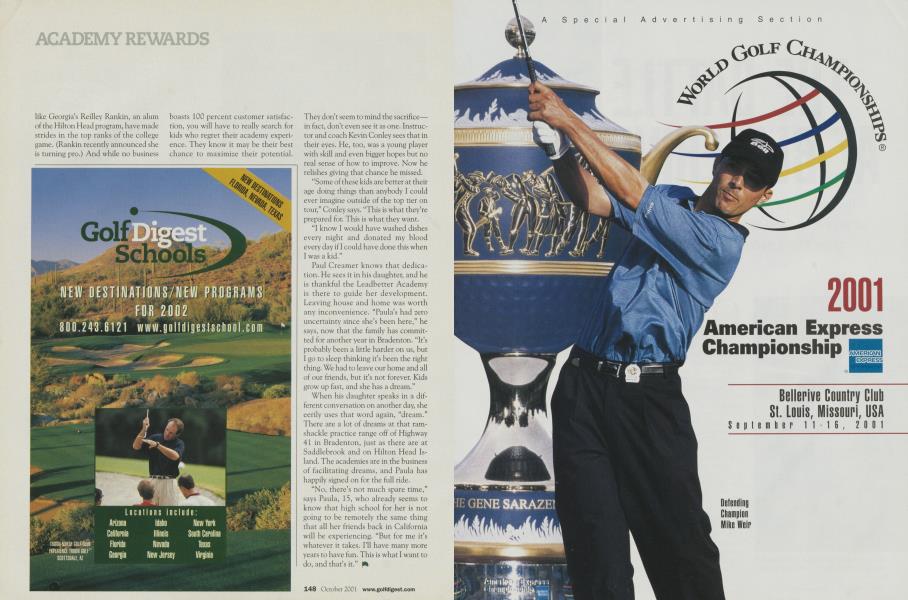 World Golf Championships | Golf Digest | OCTOBER 2001