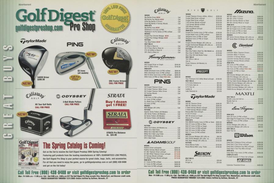 Golf Digest Pro Shop | Golf Digest | FEBRUARY 2004