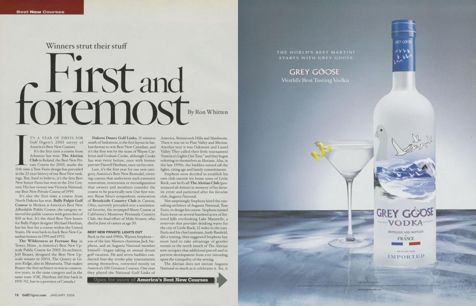 First and foremost | Golf Digest | JANUARY 2006