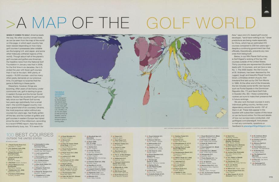 A MAP OF THE GOLF WORLD | Golf Digest | MAY 2007