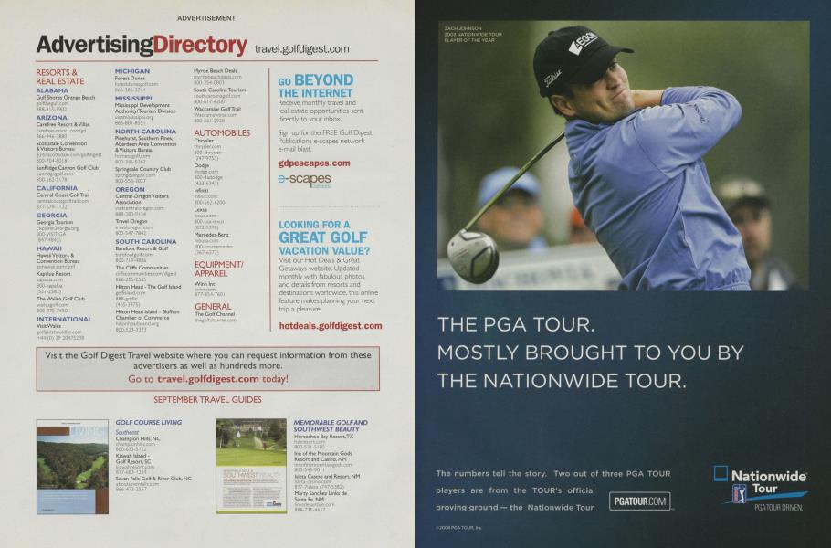 Nationwide Tour | Golf Digest | SEPTEMBER 2008