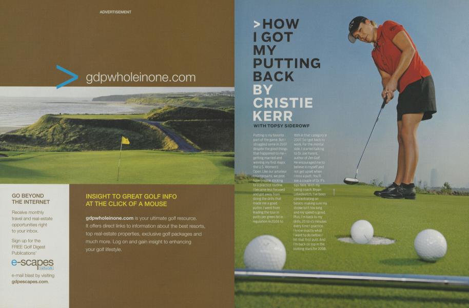 HOW I GOT MY PUTTING BACK | Golf Digest | JANUARY 2009