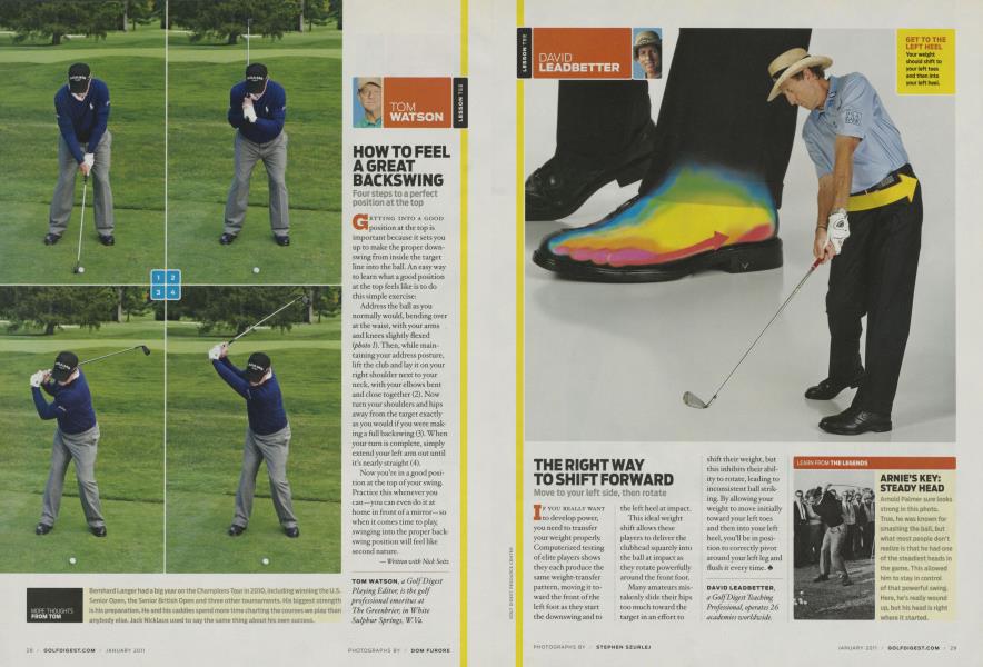 HOW TO FEEL A GREAT BACKSWING | Golf Digest | JANUARY 2011