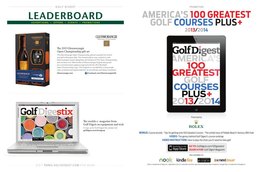 GOLF DIGEST 100 GREATEST | Golf Digest | JULY 2013