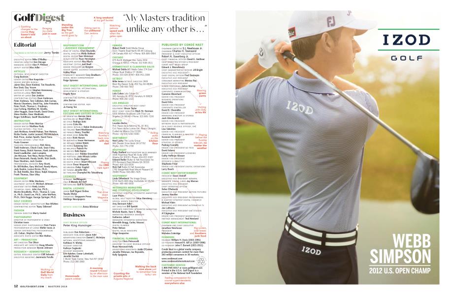 Golf Digest | Golf Digest | MASTERS ISSUE 2016