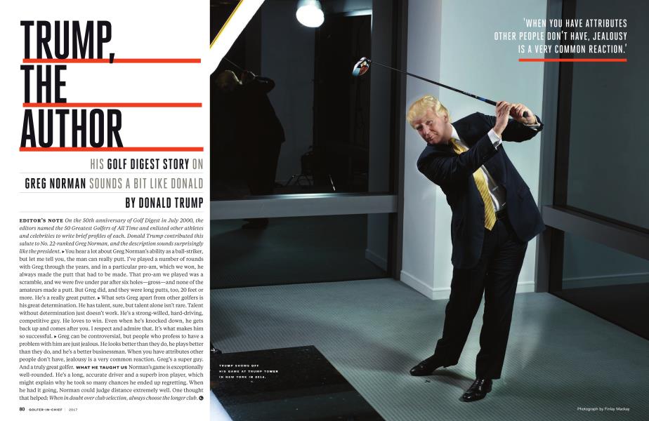 TRUMP, THE_ AUTHOR | Golf Digest | TRUMP SIP 2017