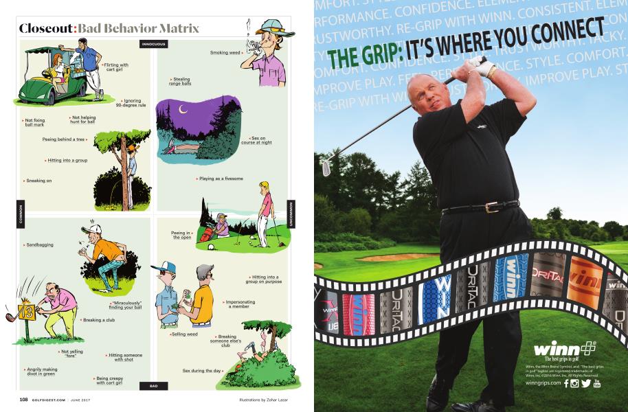 Closeout: Bad Behavior Matrix | Golf Digest | JUNE 2017