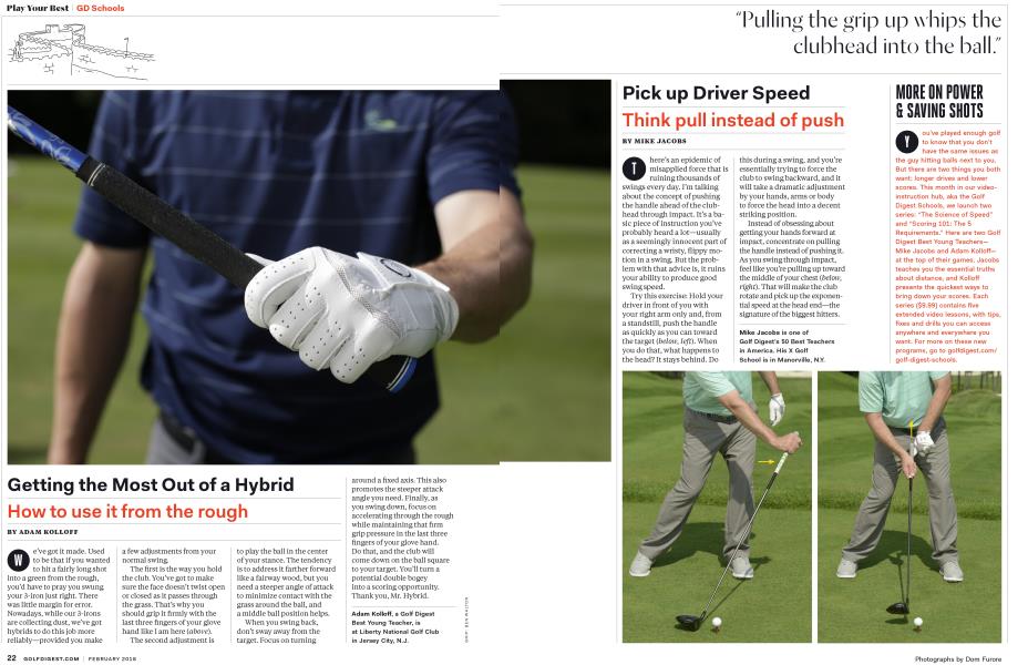Pick up Driver Speed | Golf Digest | FEBRUARY 2018