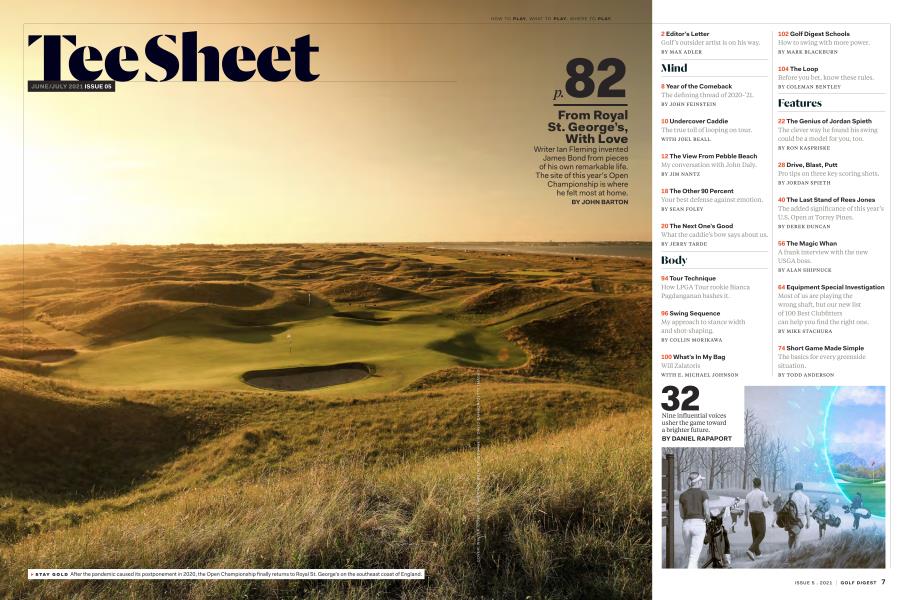 Tee Sheet | Golf Digest | JUNE/JULY 2021