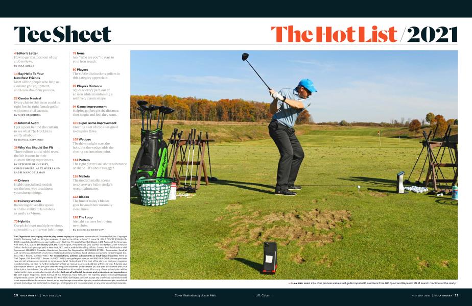 Tee Sheet | Golf Digest | HOT LIST 2021