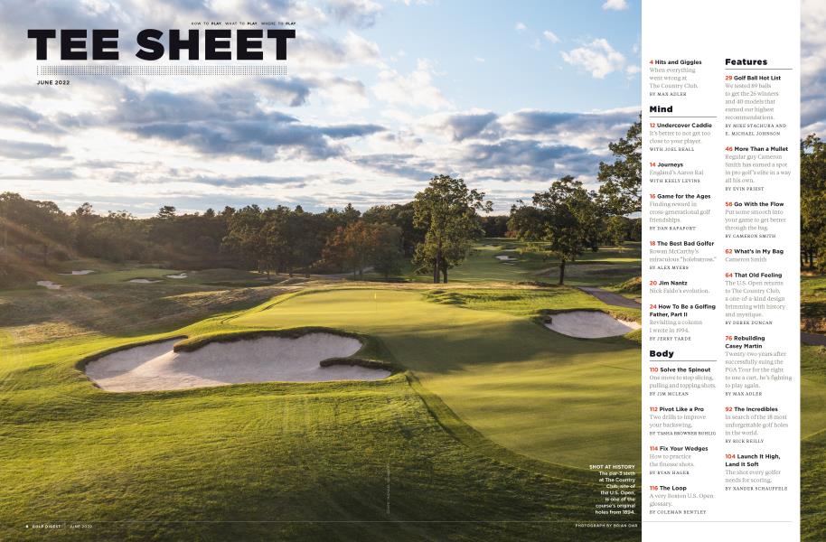 TEE SHEET | Golf Digest | JUNE 2022