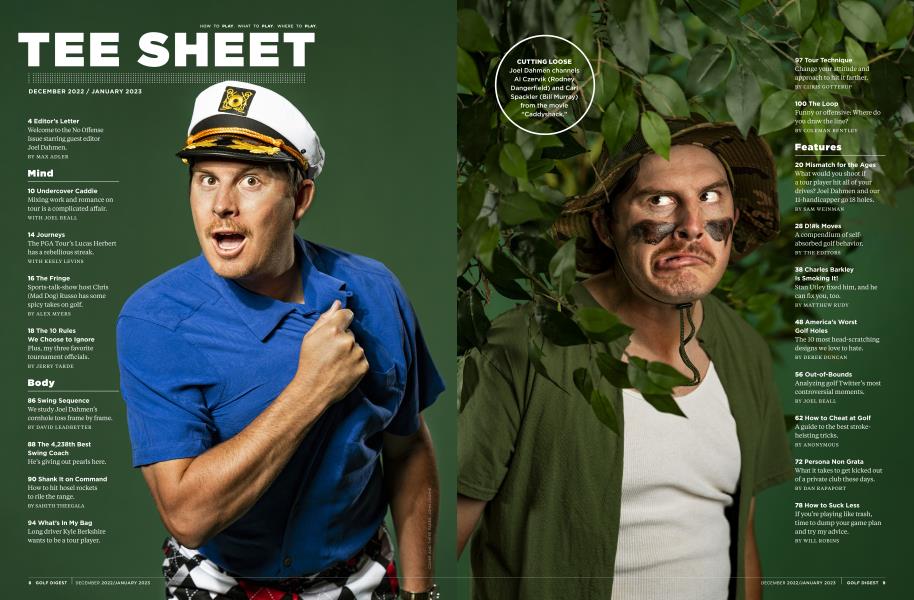 TEE SHEET | Golf Digest | DECEMBER 2022/JANUARY 2023