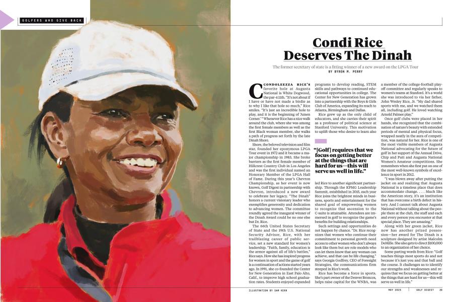 Condi Rice Deserves The Dinah | Golf Digest | MAY 2025